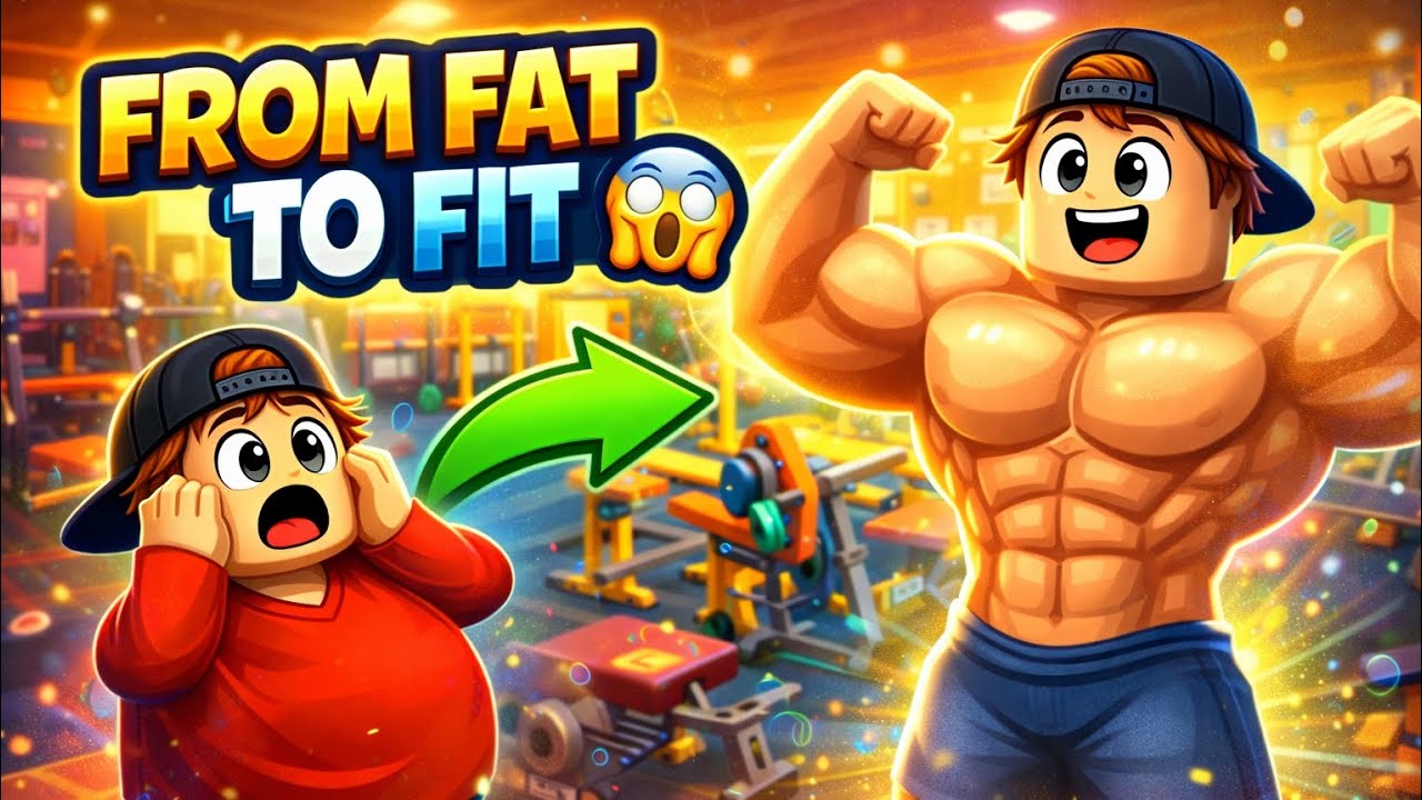 From FAT to SHREDDED 😱 | Gym League Roblox - YouTube