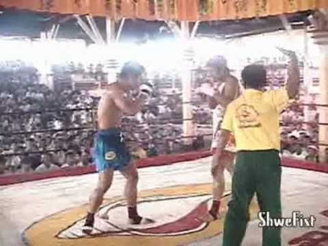 Myanmar Lethwei kickboxing, Poe K vs. Tun Tun, part 1 of 2 - YouTube