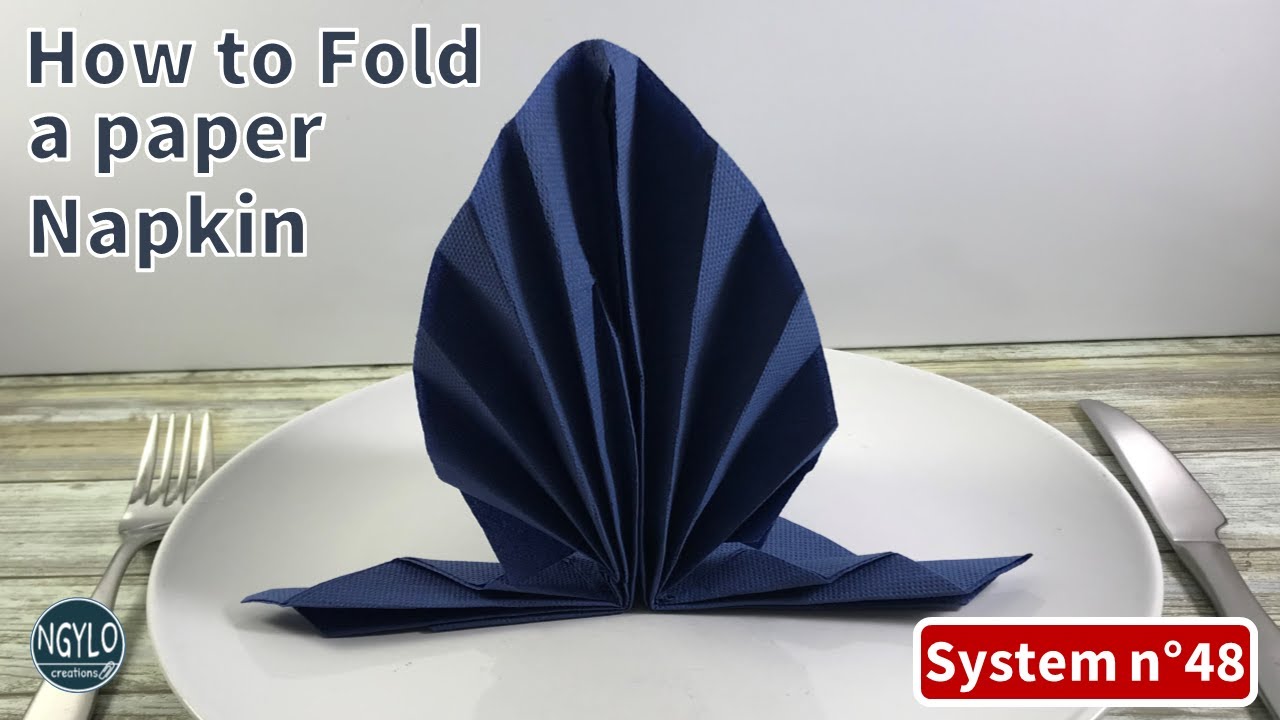 How to fold a paper Napkin into a Leaf | Napkin folding - YouTube