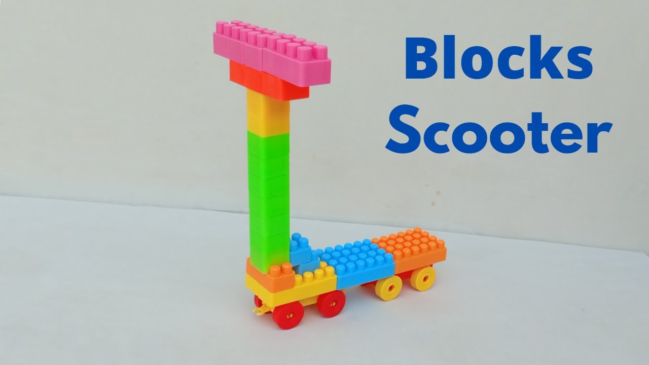 How to make a Scooter with Building Blocks/Building Blocks for Kids ...