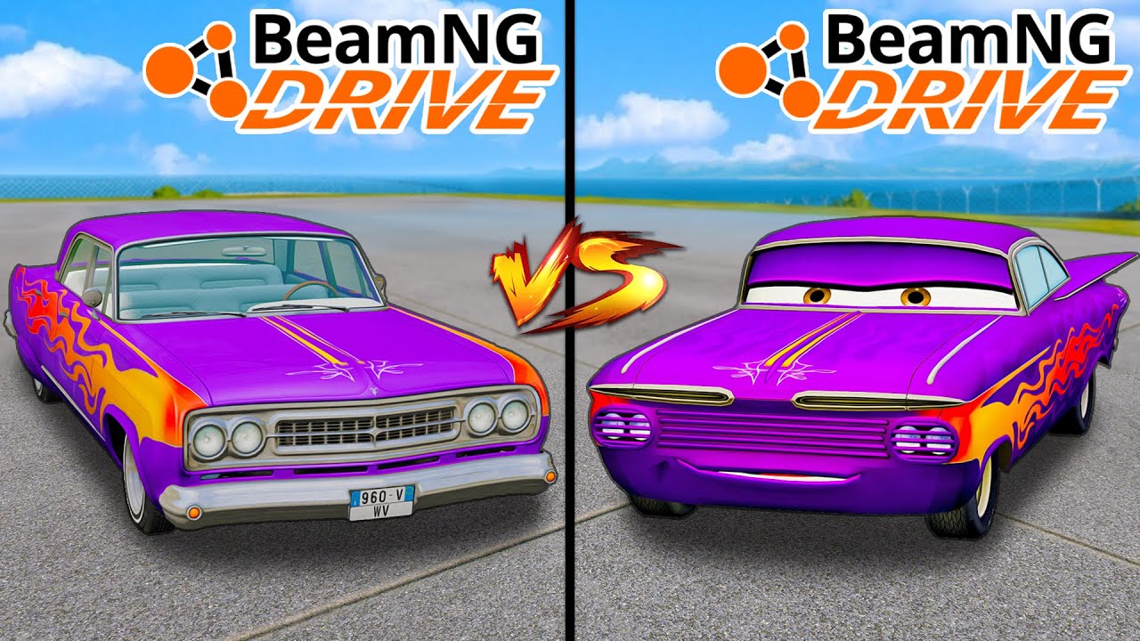 Pixar Cars Ramone CARTOON vs REAL - WHICH BeamNG MOD IS BEST ? - YouTube