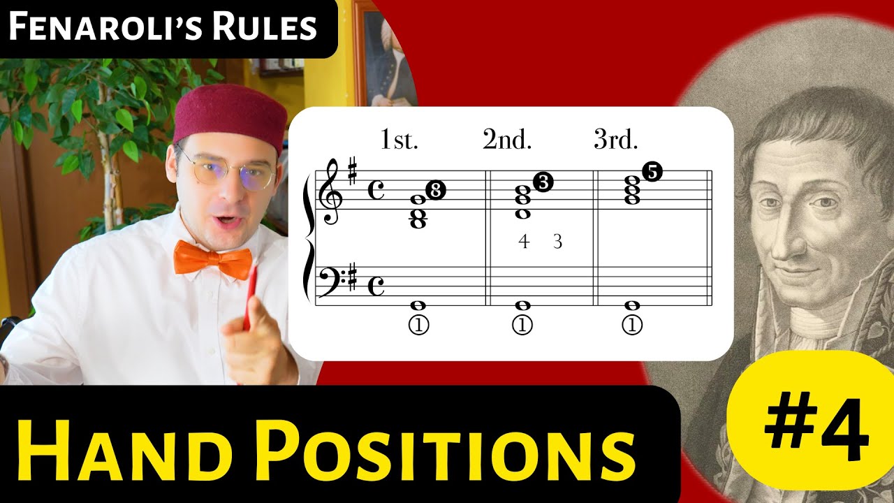 The 3 Positions of the Hand in Harmony - Fenaroli's Rules part 4. # ...