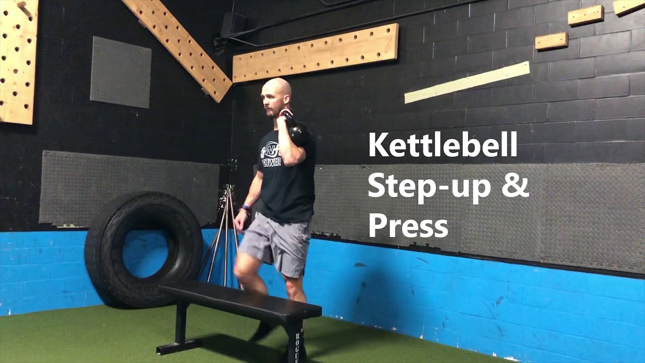 KB Step-up & Press - YouTube