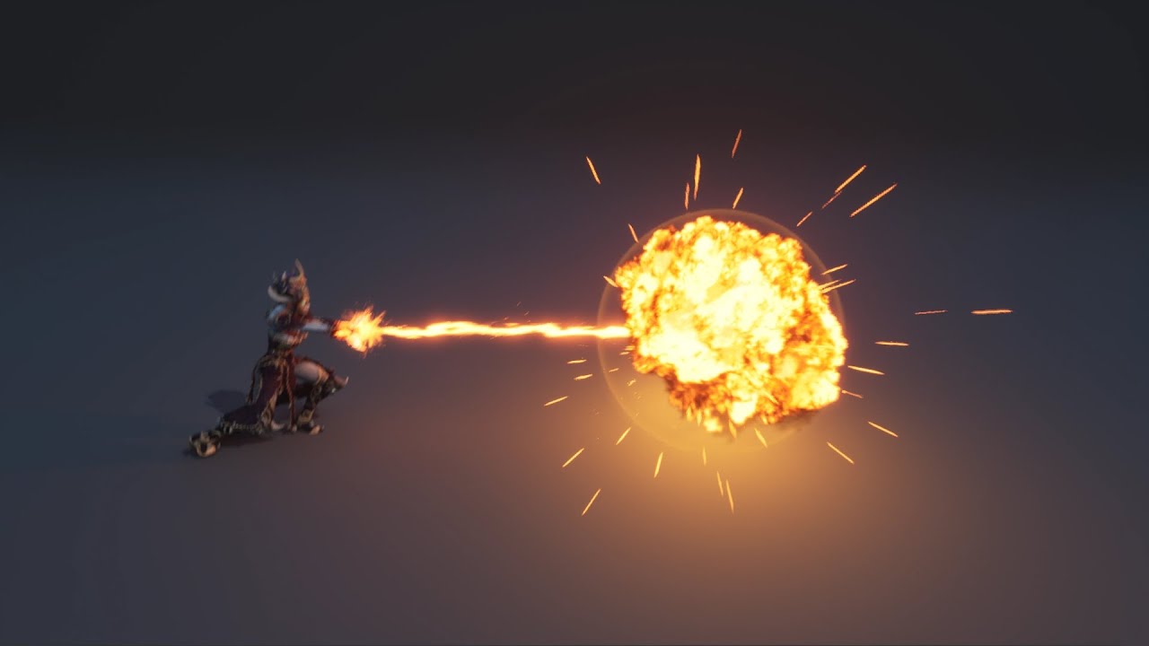 Fire beam ability VFX - YouTube