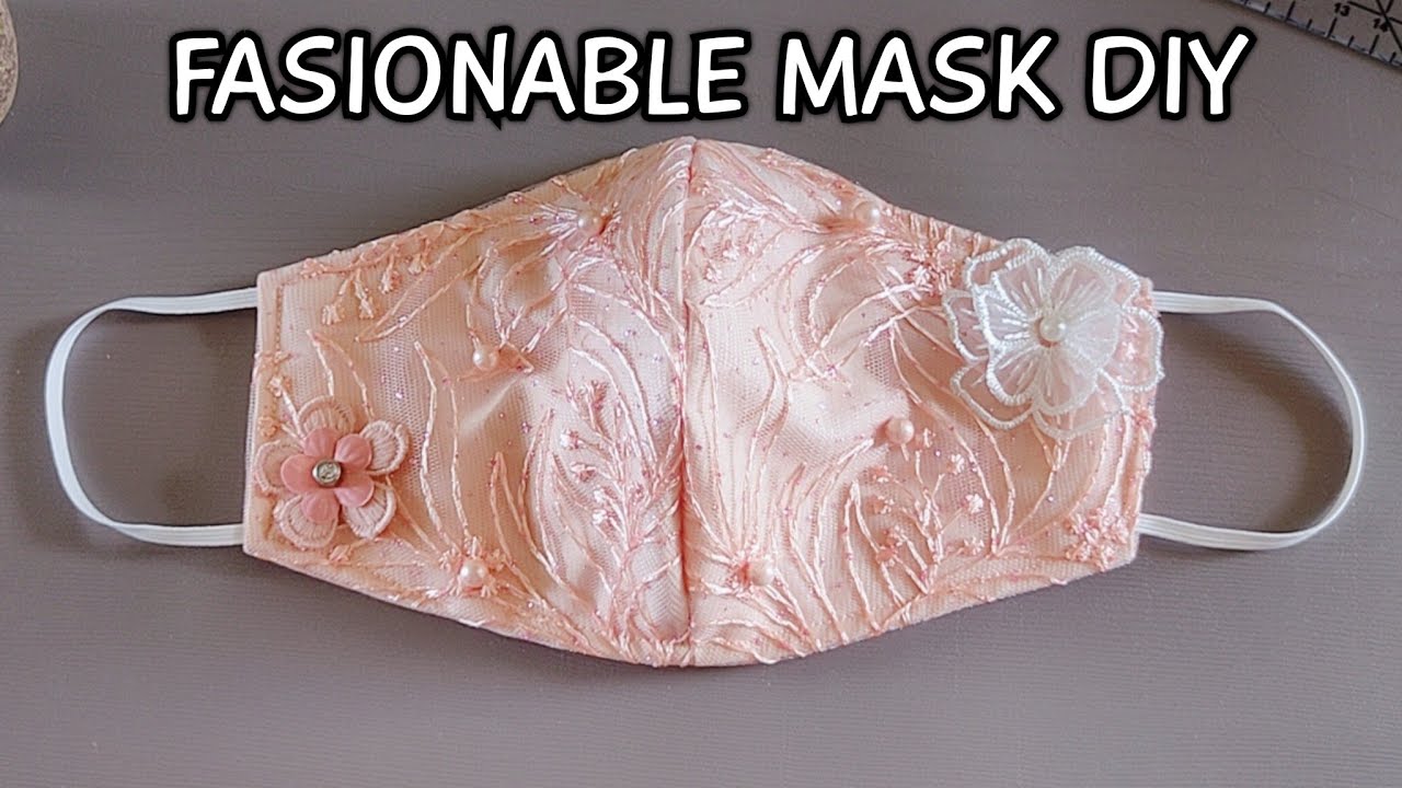 How to make Fashionable face mask at home - YouTube