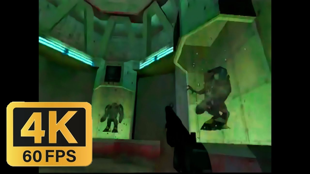 Half-Life trailer and alpha gameplay (1998)(4k Upscale using ai, 60 FPS ...