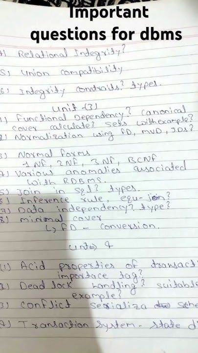 #most important question for dbms#2025# - YouTube