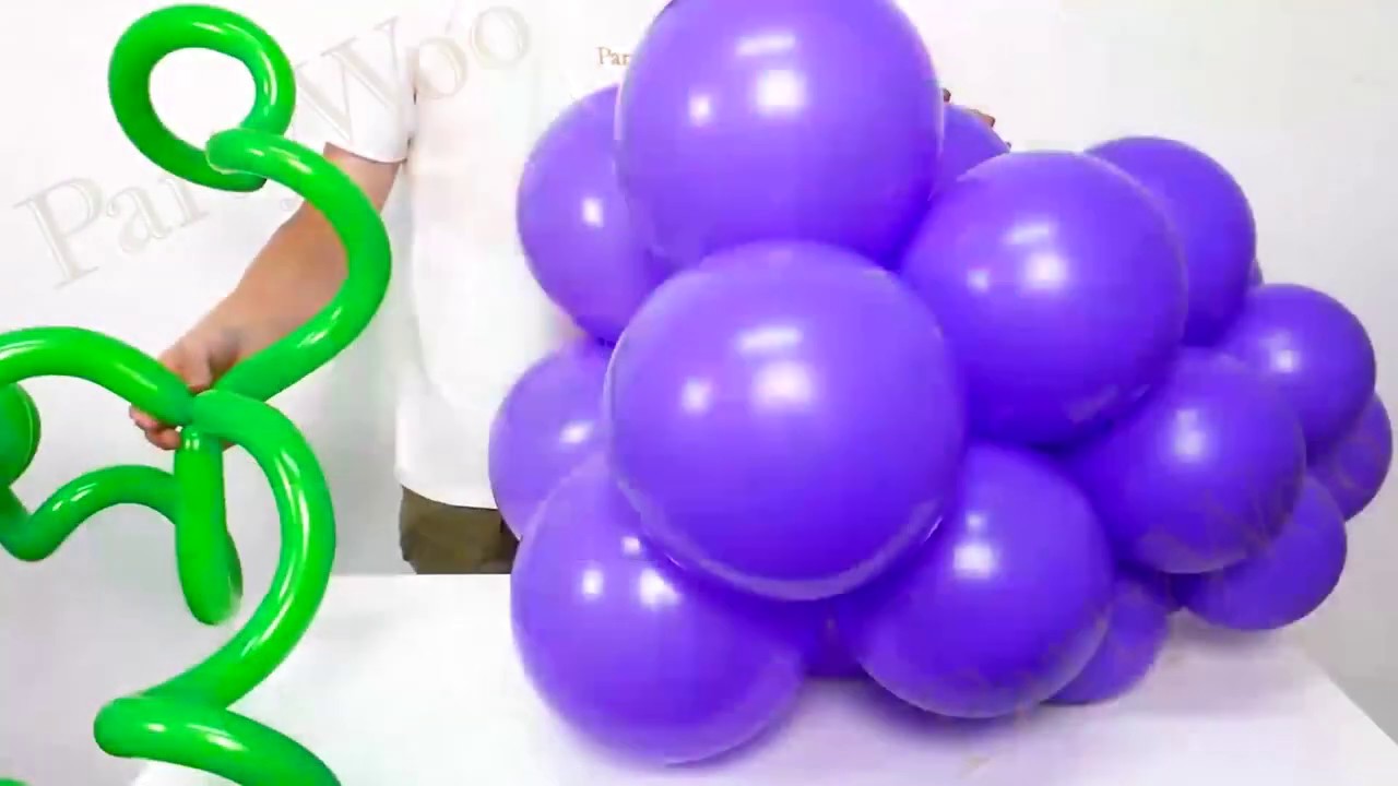 How to make a balloon grape? | balloon decorations idea！ - YouTube