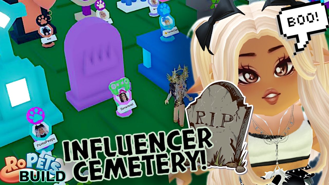 ROPETS INFLUENCER BADGE CEMETERY! CUSTOM GRAVES! ROBLOX TOY CODE ...
