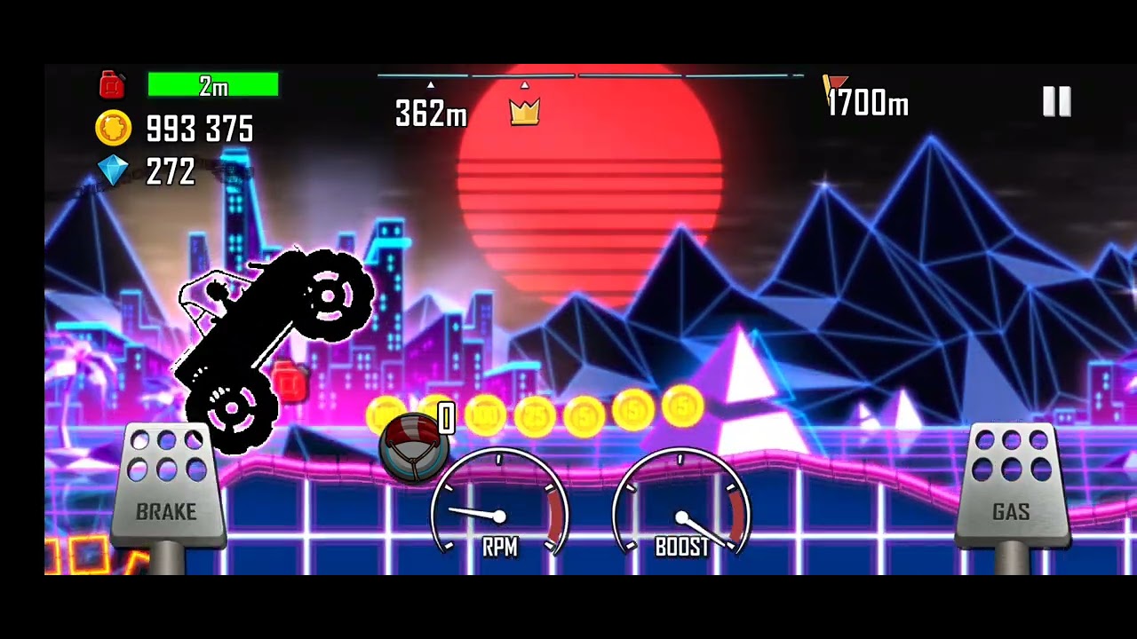 hill climb Racing - Neon com Big Finger (454m) - YouTube