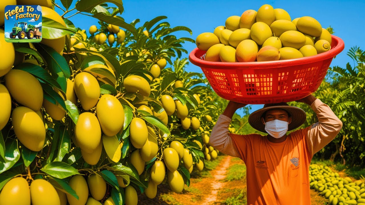 Mangoes Farming - Mangoes Harvesting & Mangoes Drinks Making 🥭 ...