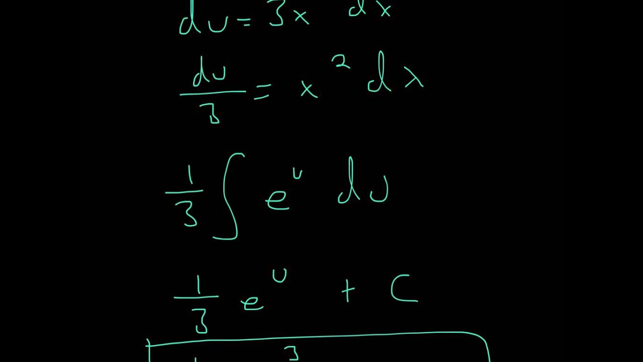 Integral X 2 e x 3 YouTube