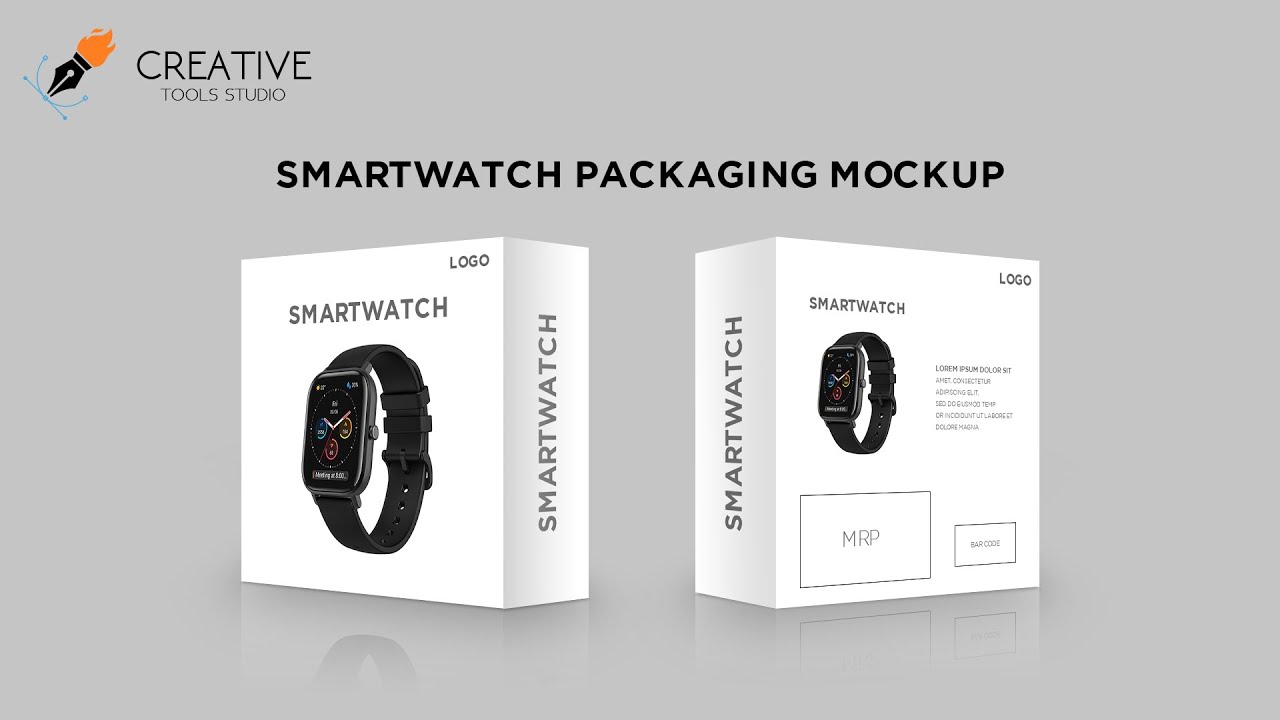 Smartwatch Packaging Design & Mockup (Photoshop) - YouTube