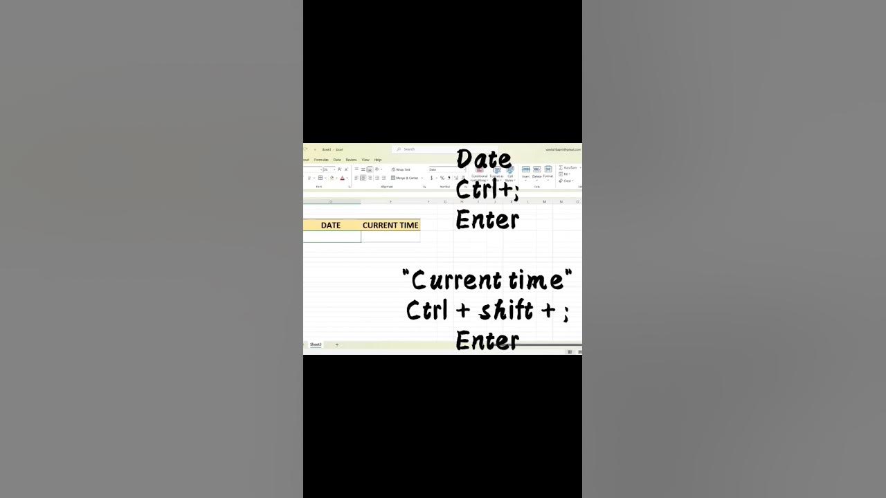 Quickly enter date & time | Excel shortcut| Tricks & tips #excel #exceltutorial #date×hortcut ...