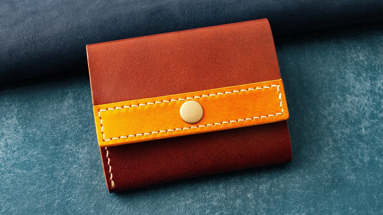 Unusual Japanese-style wallet made of Buttero genuine leather - YouTube