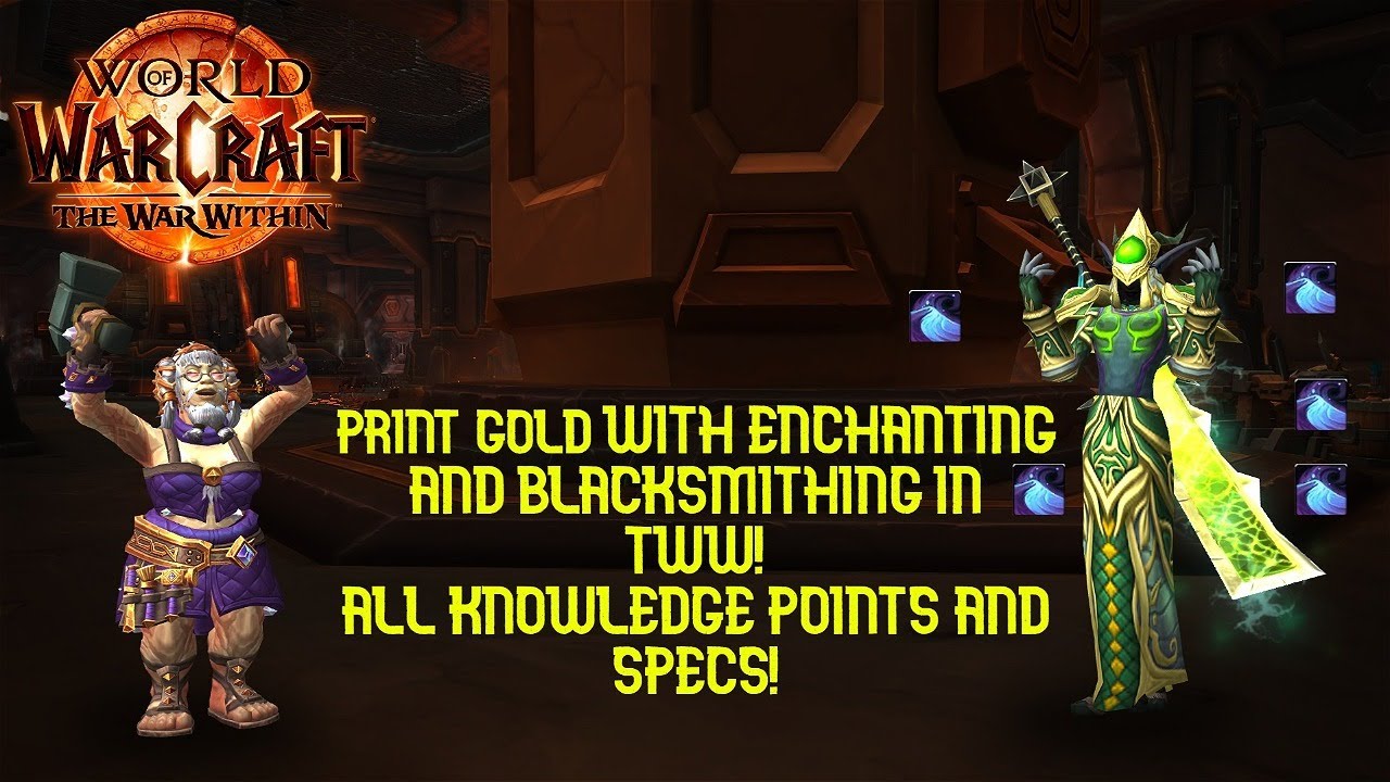 TWW GUIDE TO PRINT GOLD WITH BLACKSMITHING AND ENCHANTING! EASY SET UP ...