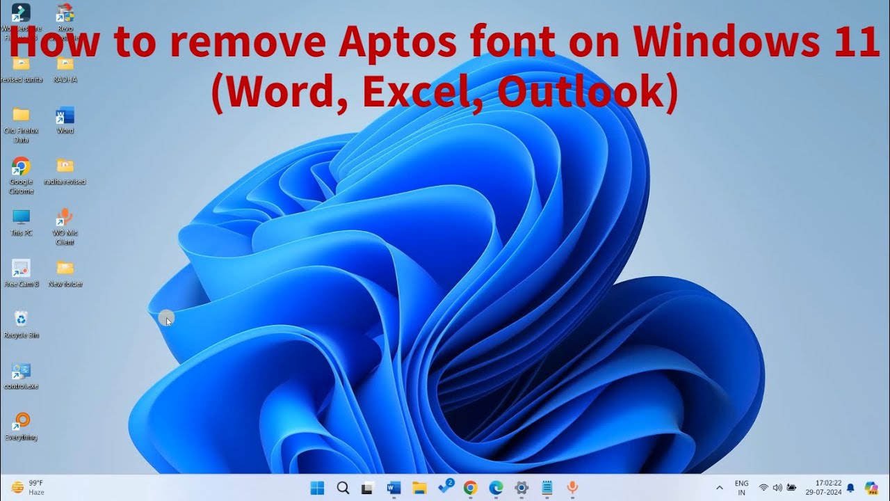 How to remove Aptos font on Windows 11 (from Word, Excel, Outlook ...