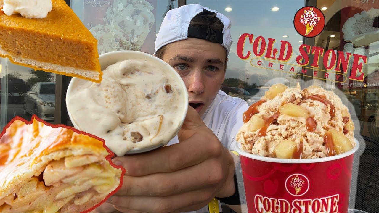 COLD STONE CREAMERY ICE CREAM REVIEW! Seasonal Apple Of My Pumpkin Pie ...