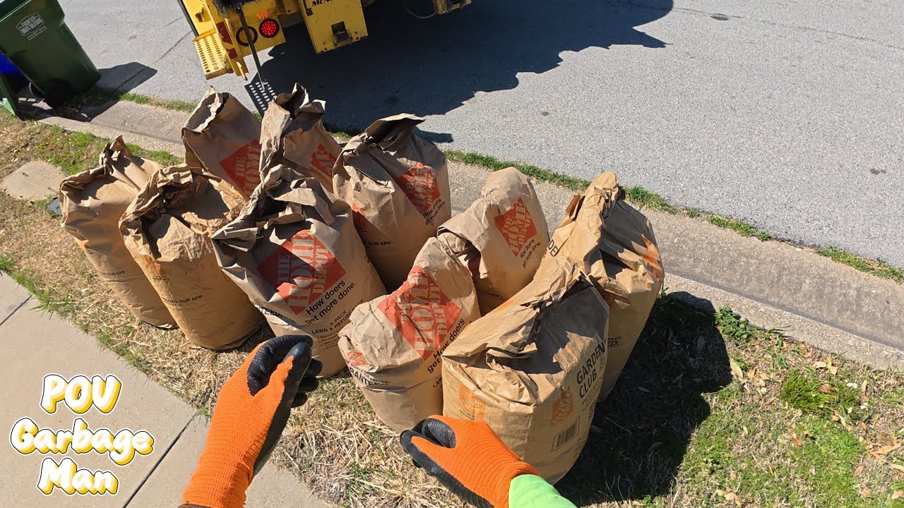 The Garbage Man in Rear Loader Truck POV | 4K Full HD ASMR - YouTube