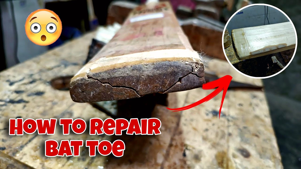 How to repair bat toe |😲 With strong material. #bat #batrepair #repair ...