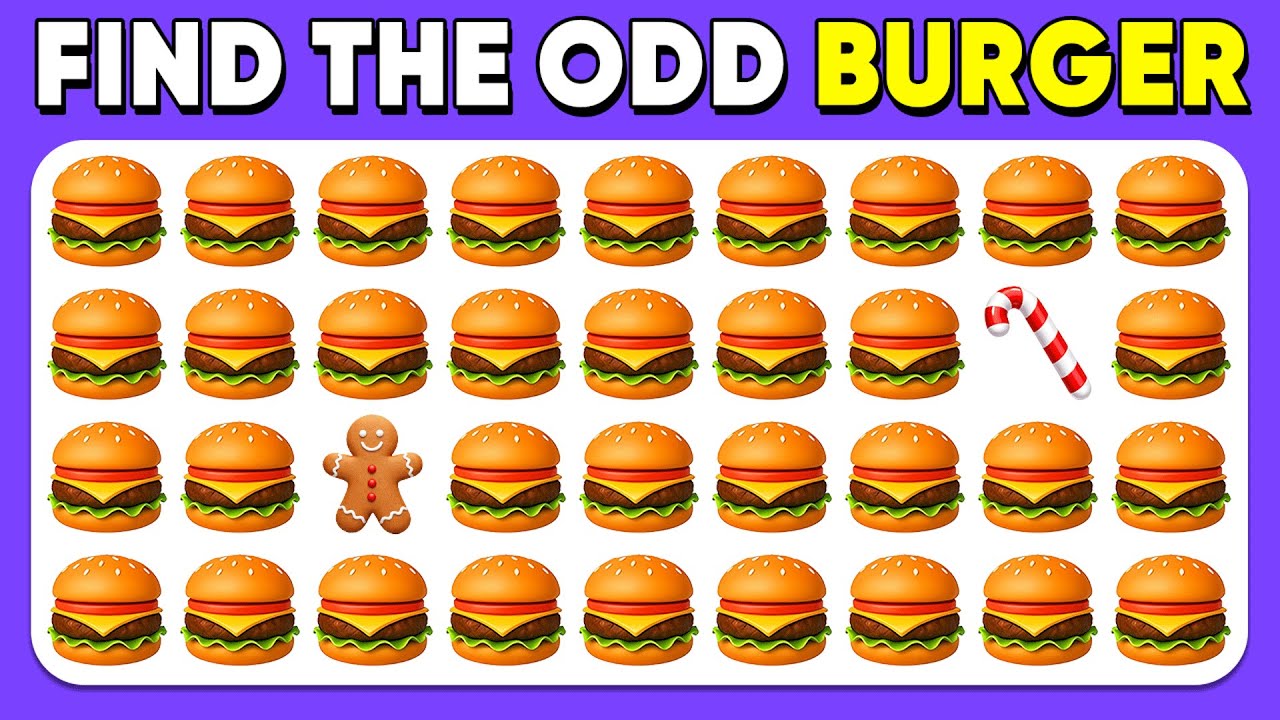Find the ODD One Out 🍟🍩 Ultimate Junk Food Emoji Quiz | Easy, Medium ...