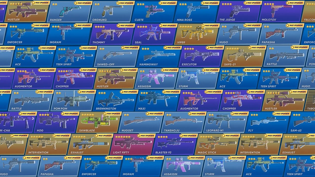 PAN GUN All Guns Max Upgrades - YouTube