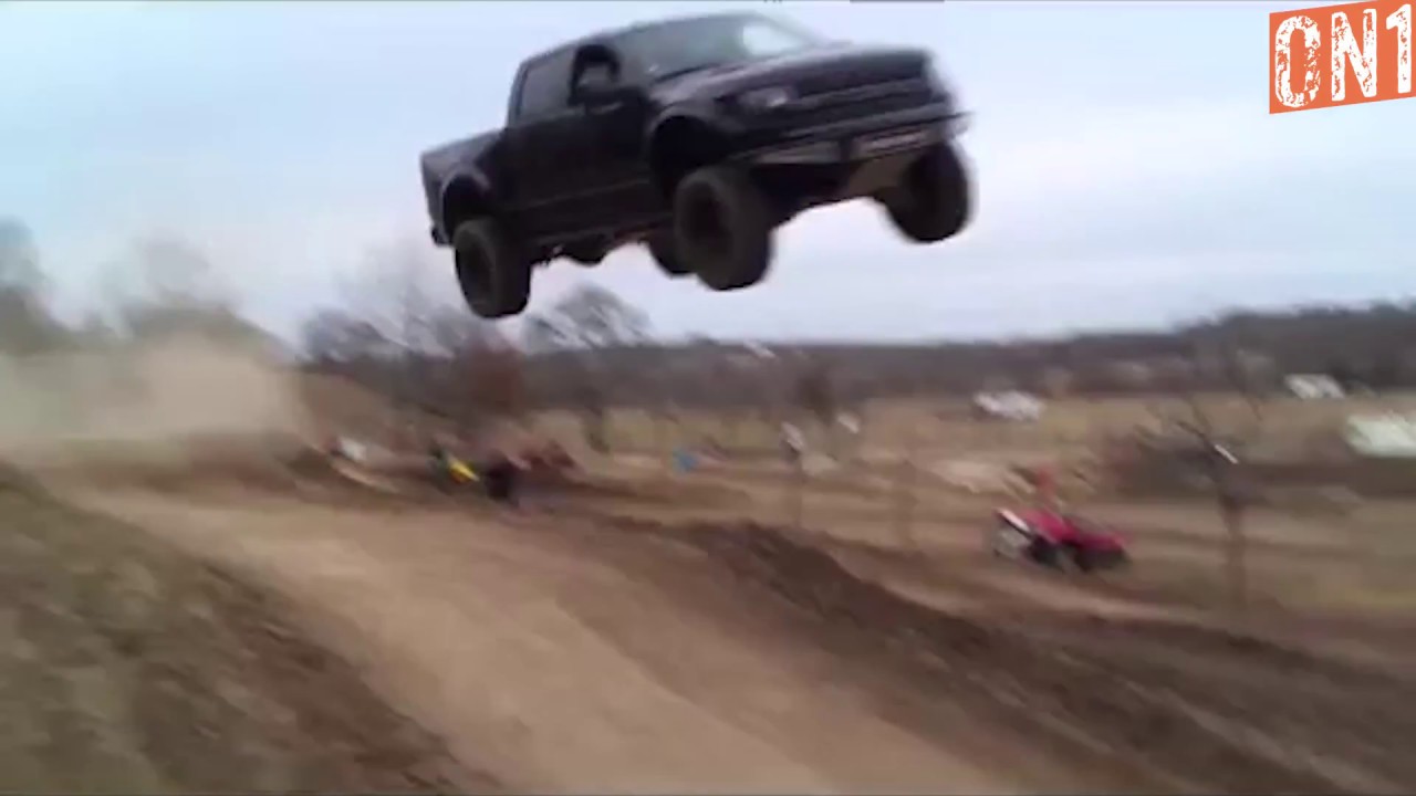 Ford Raptor Jumps 90 feet - YouTube