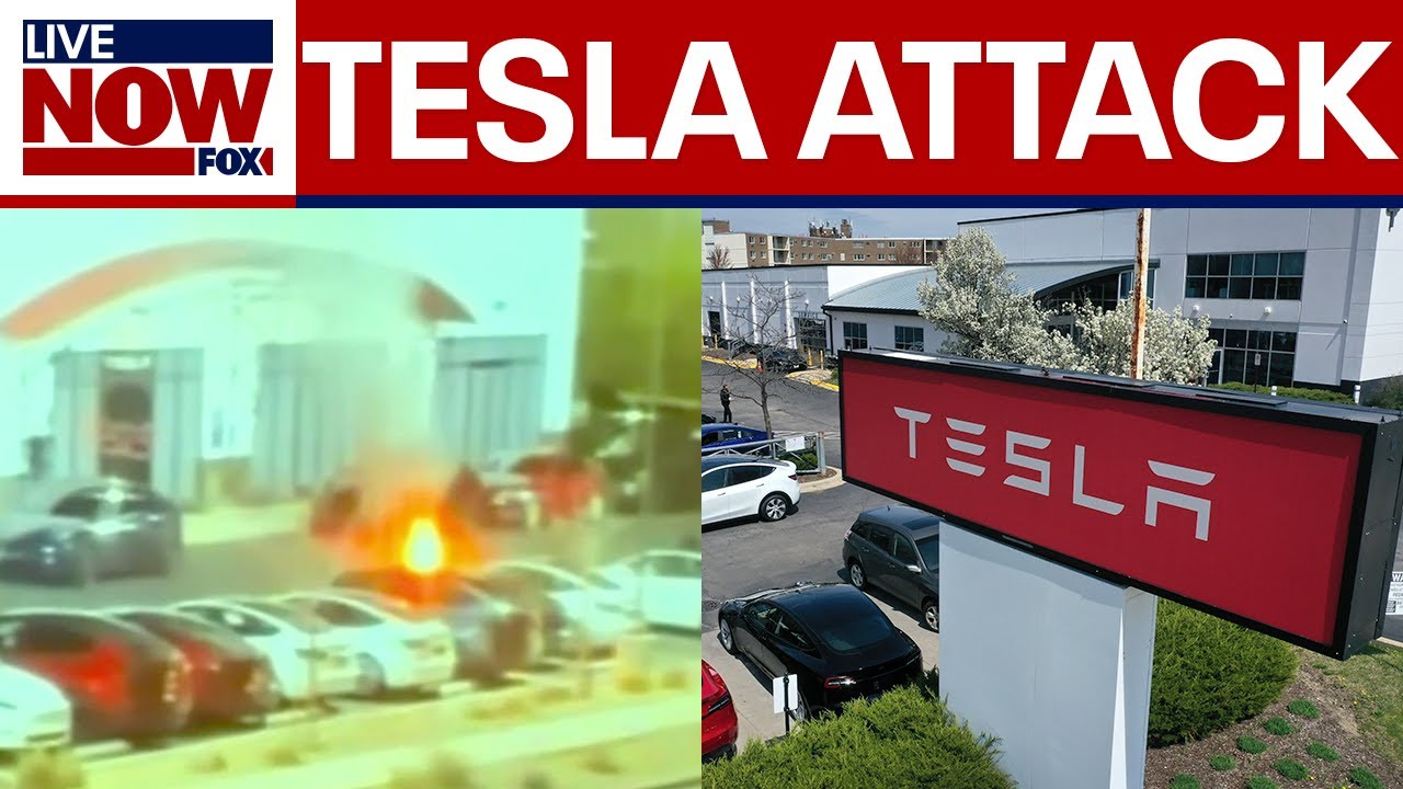 "Targeted attack" of Tesla dealership in Las Vegas - YouTube