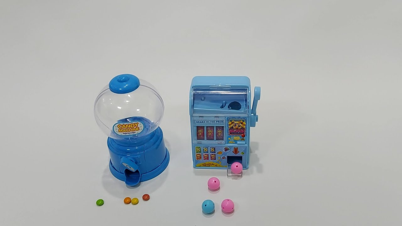 Candy machine and jackpot slot machine toys - YouTube