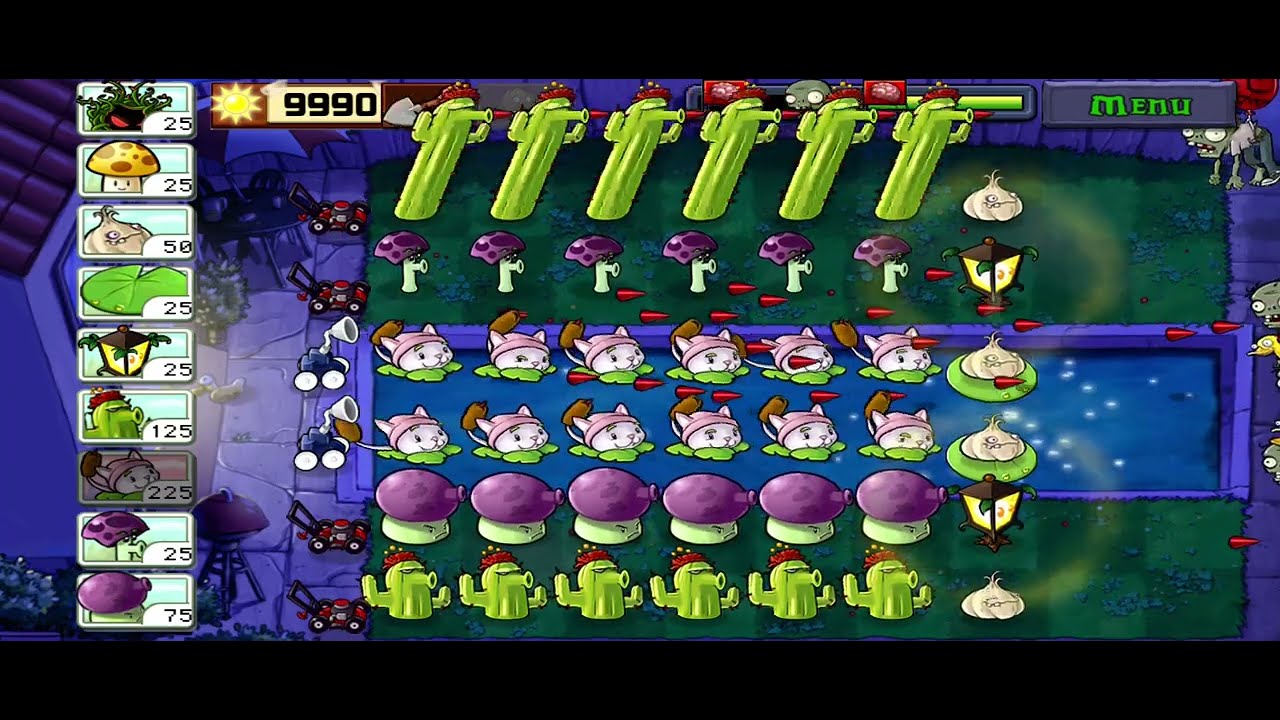 Plants vs Zombies || Adventure Fog Level 3 || Full Gameplay - YouTube
