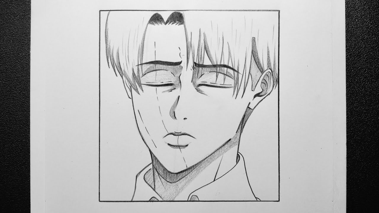 Easy to draw anime | How to draw Levi Ackerman | step by step | Attack ...