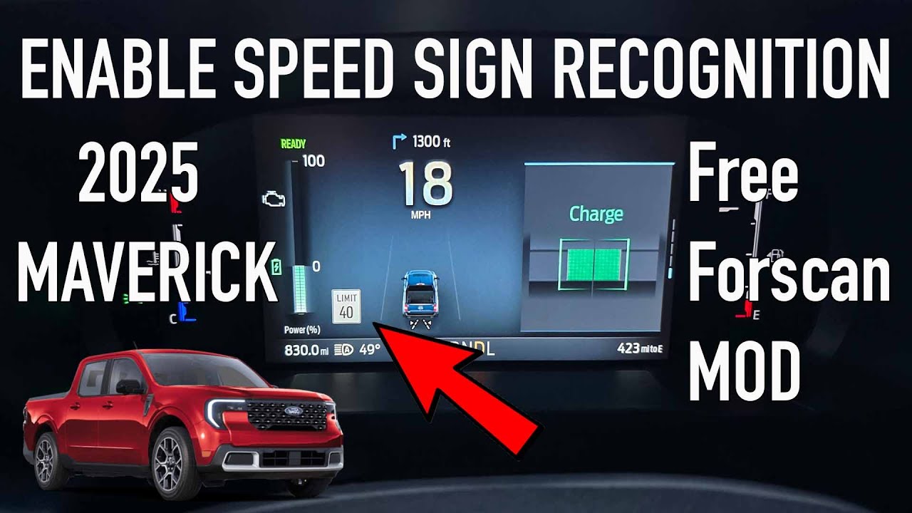 ENABLE SPEED SIGN RECOGNITION 2025 FORD MAVERICK - FORSCAN HOW TO - YouTube