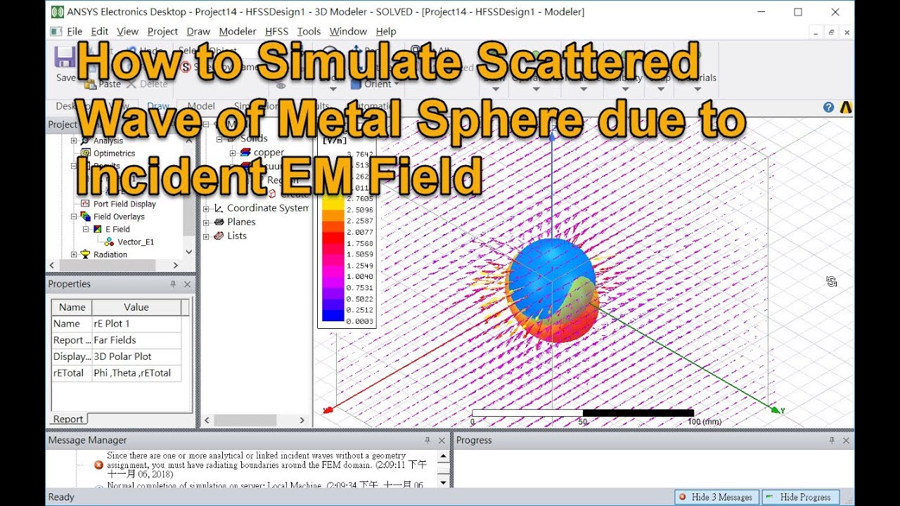 How to Simulate Scattered Wave of Metal Sphere due to Incident EM Field ...