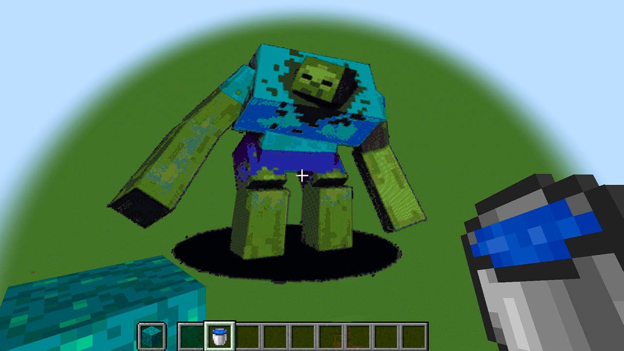 Zombie Mutant Pixel Art in Minecraft - YouTube
