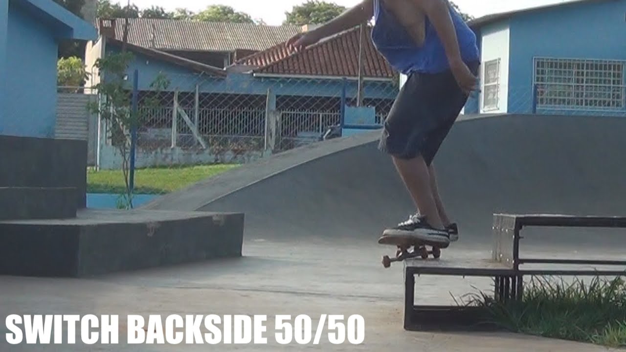 SWITCH BACKSIDE 50/50 #skateboarding - YouTube
