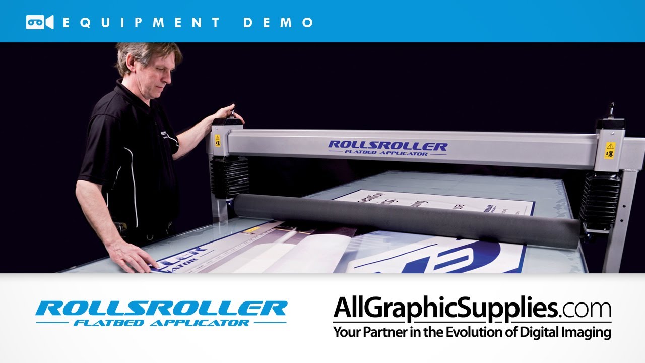 RollsRoller Demo: Mounting on Tray Signs - All Graphic Supplies - YouTube