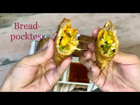 Bread pockets | Bread pizza pockets | ब्रेड पॉकेट्स ।bread rolls | easy ...