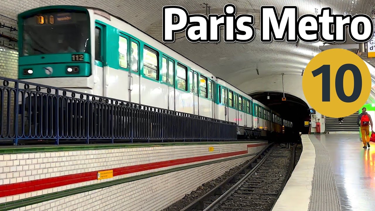 ⁴ᴷ⁶⁰ Exploring Paris Metro Line 10 - YouTube