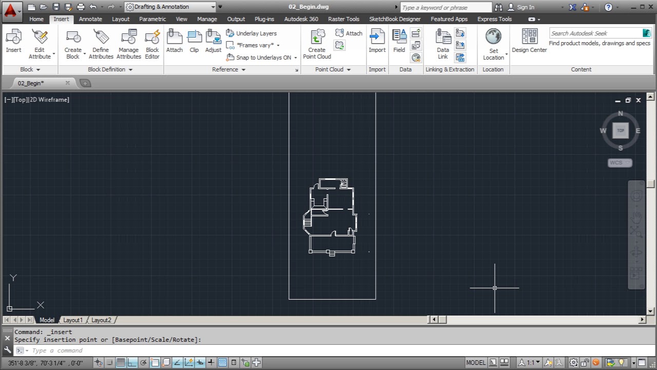 02 Drawing the building footprint and property line - YouTube