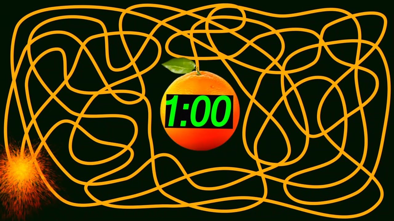 1 Minute Countdown Timer Explosion (ORANGE)🍊🍊💥💥 | 1 Minute Timer ...