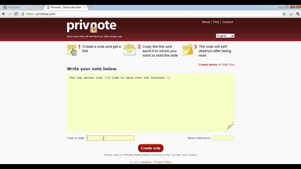 How to Send Self Destructing Emails Using PrivNote? - YouTube