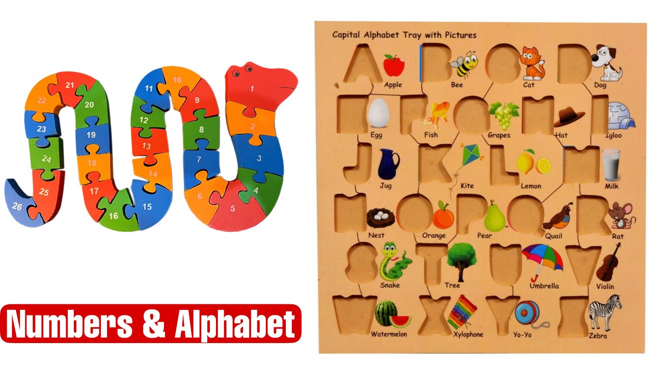 Fun Learning with Snake Puzzle! 🐍 Numbers, Alphabet & Upper-Lower Case ...