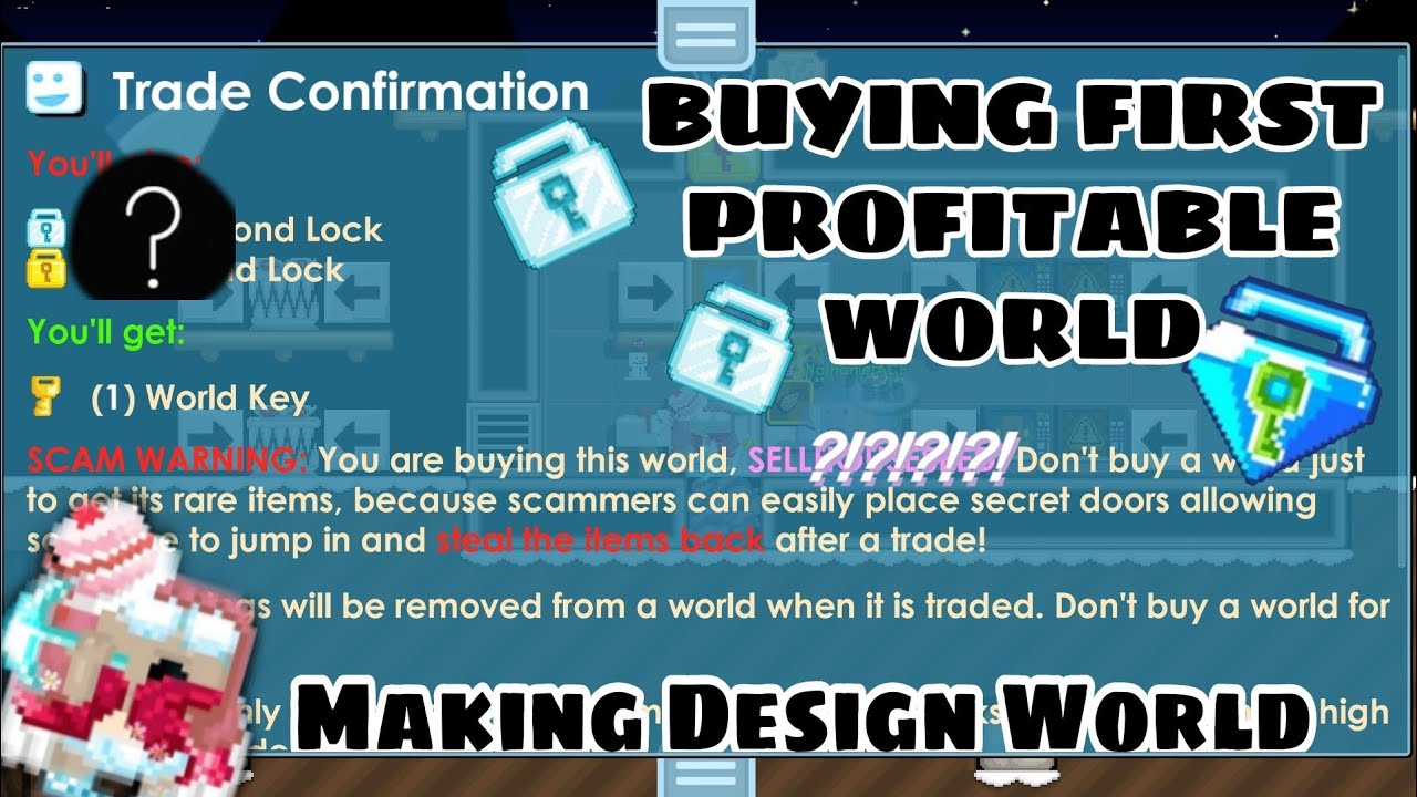BUYING FIRST PROFITABLE WORLD 🔥 + MAKING DESIGN WORLD || GROWTOPIA ...