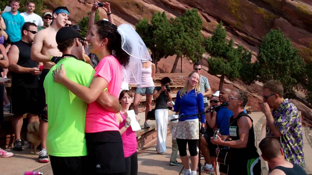 Joe Hendricks Erica Prusinski proposal at Red Rocks Colorado 6-4-2011 ...