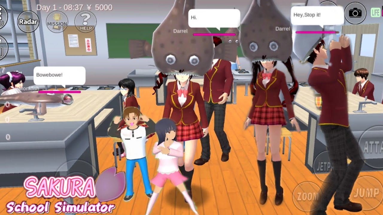 Sakura dan Boy kesurupan Fish Monk - Sakura School Simulator - YouTube