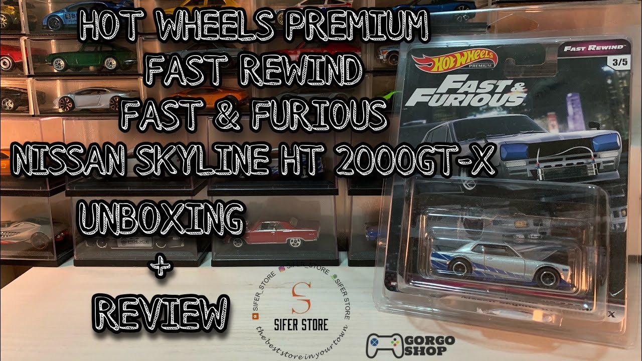 HOT WHEELS PREMIUM FAST REWIND FAST & FURIOUS NISSAN SKYLINE HT 2000GT ...