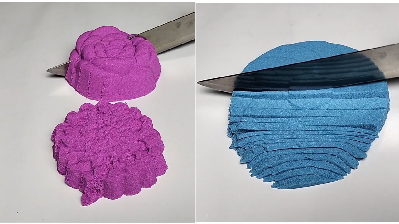 Very Satisfying Kinetic Sand Cutting Asmr Video #160 - YouTube