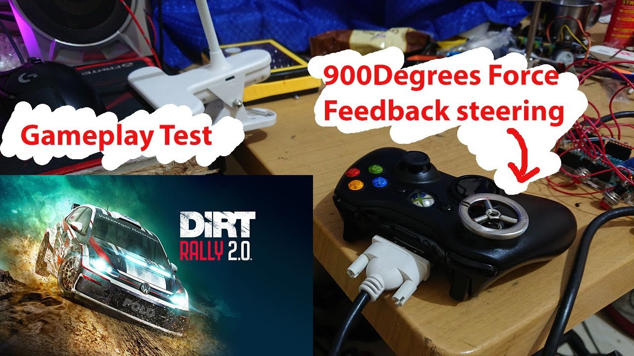 Dirt rally 2 Gameplay Mini steering wheel controller mod - YouTube