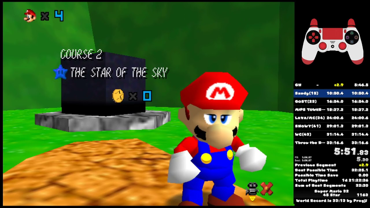 Super Mario 32 45 Star Speedrun WR in 32:32 - YouTube