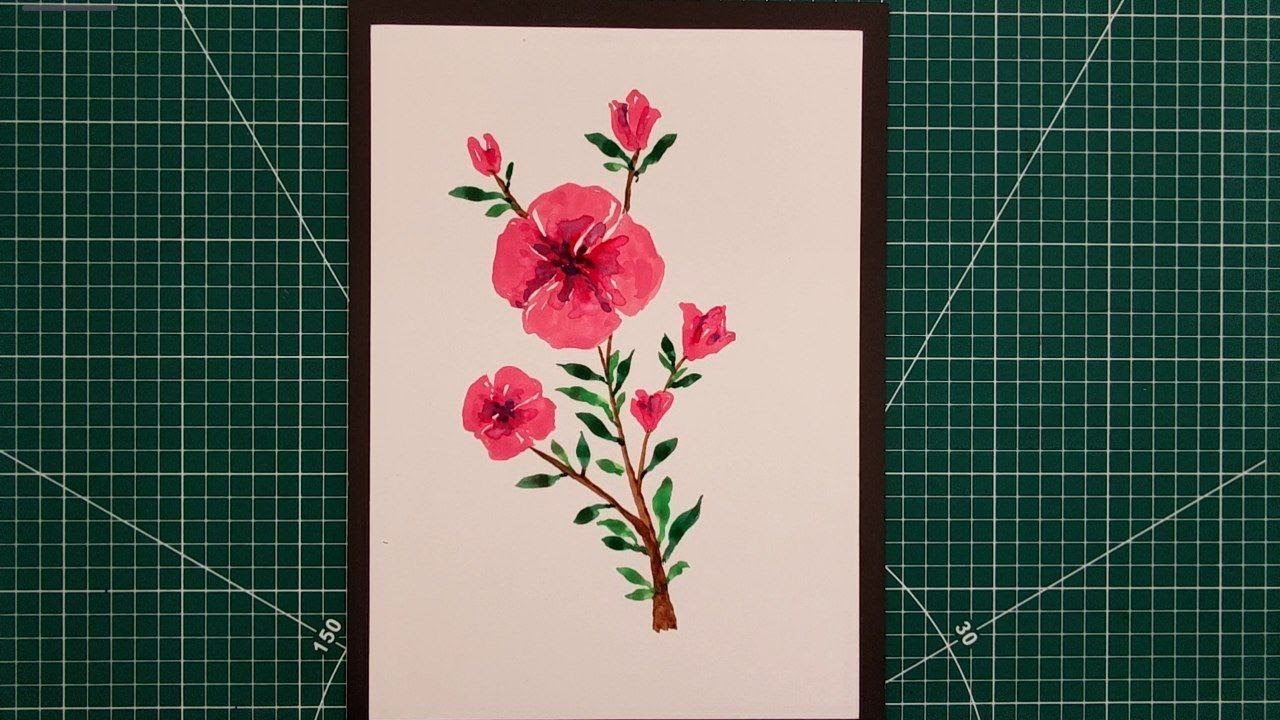 Belajar Lukis Bunga Dengan Warna Air - YouTube